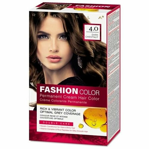 Rubella Fashion Color Краска для волос тон 4.0 Темно-каштановый, 50 мл