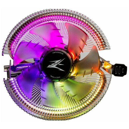 Кулер Zalman CNPS7600 RGB для процессора, Socket 775, 115x/1200, 1700, AM3, AM4, 1x92 мм, 800-2000 об/мин, TDP 95 Вт, разноцветная подсветка