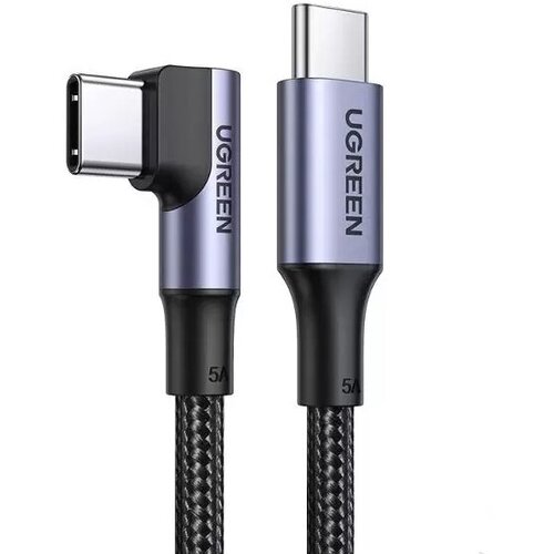 Кабель Ugreen US334 USB-C to USB-C Angled Round Cable (3 метра) чёрный (20583)