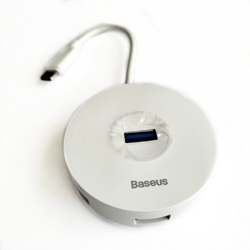 Type-C адаптер/hub/хаб на 4 USB (1 USB 3.0 и 3 USB 2.0) Baseus белый