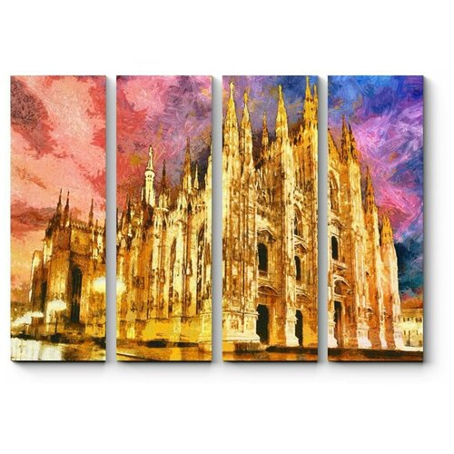 Модульная картина Вечерние краски Милана 80x60