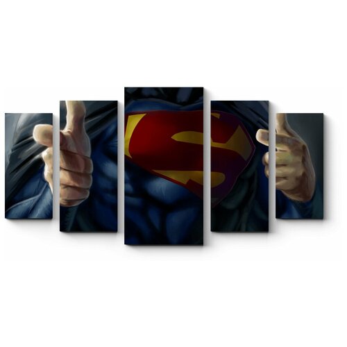 Модульная картина В каждом Супермене живет Бэтмен 130x72
