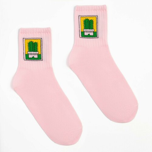 Носки Minaku, размер 38-39, зеленый, розовый