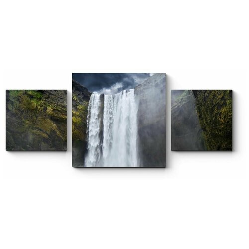 Модульная картина Захватывающий дух вид на горный водопад170x73