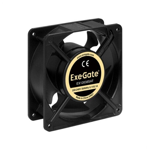 Вентилятор 220В ExeGate EX289021RUS EX12038SAT (120x120x38 мм, Sleeve bearing (подшипник скольжения), клеммы, 2600RPM, 42dBA)