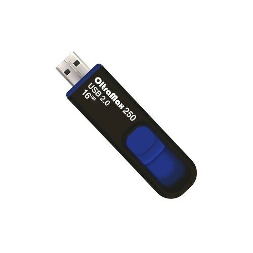 Флешка OltraMax 250, 16 Гб, USB2.0, чт до 15 Мб/с, зап до 8 Мб/с, синяя