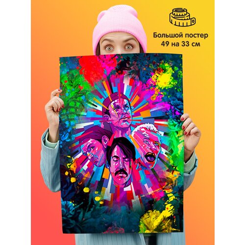 Плакат постер для интерьера рок группа Red Hot Chili Peppers