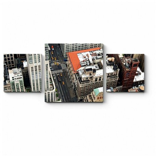 Модульная картина Пасмурный день в Нью-Йорке70x30