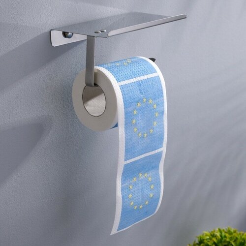 Сувенирная туалетная бумага "Евро флаг" 9 5х10х9 5 см