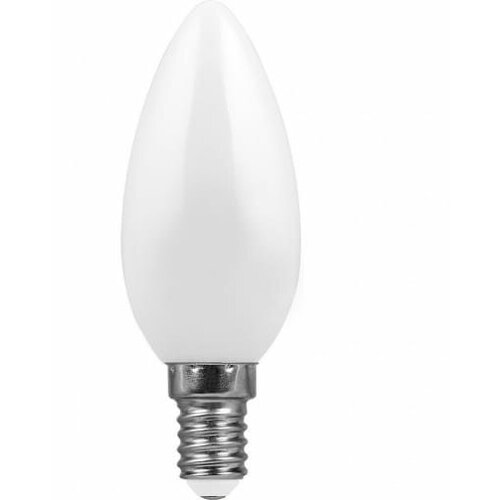 Лампа светодиодная LED 7вт E14 дневной матовая свеча | код 55169 | FERON (6шт. в упак.)