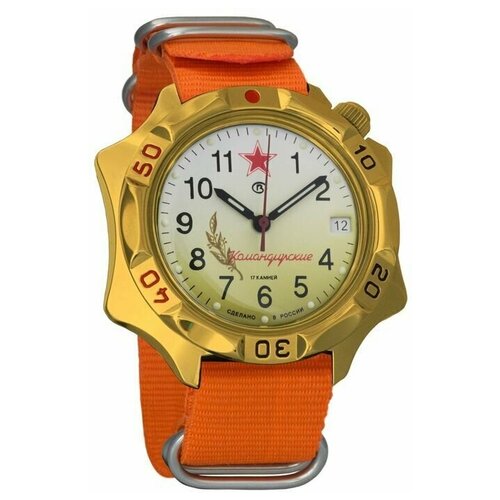 Наручные часы Восток Командирские Мужские Командирские 539707, оранжевый