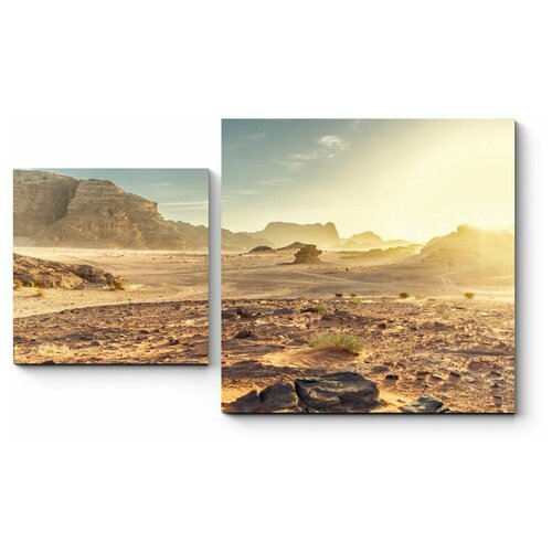 Модульная картина Освещенная солнцем пустыня 120x72