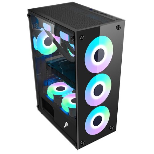 1STPLAYER FIRE DANCING V7 / ATX, TG / 4x120mm LED fans inc. / V7-4F1