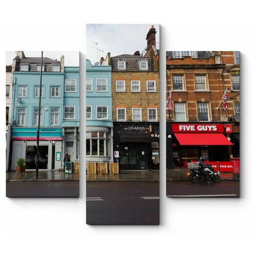 Модульная картина На улочках Инслингтона, Лондон 70x63