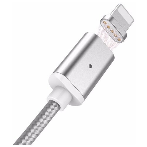 Магнитный кабель Pro Legend USB 2.0 A вилка <--> Lightning (iphone 5/6/7), белый 1 м.