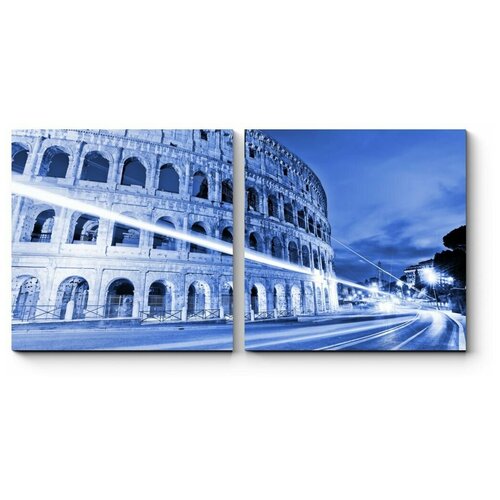 Модульная картина Незабываемый Рим ночью 180x90