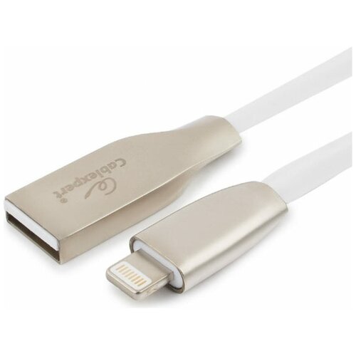 Кабель Cablexpert для Apple CC-G-APUSB01W-0.5M, AM/Lightning, серия Gold, длина 0.5м, белый, блистер
