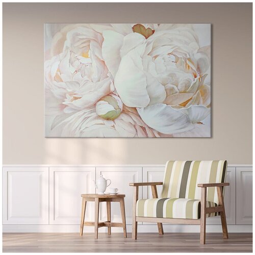 Картина интерьерная на холсте Art. home24 Нежно-розовые пионы, 50 x 70
