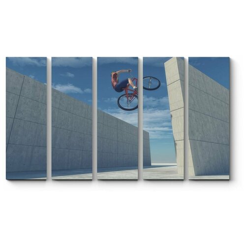Модульная картина Велосипедный прыжок150x90