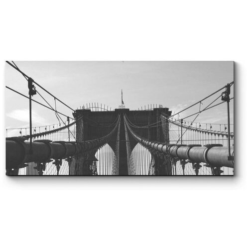 Модульная картина Линии черно-белого моста 40x20