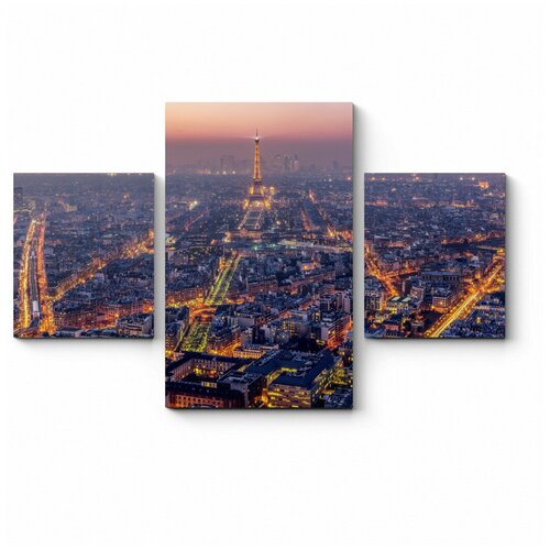 Модульная картина Сумеречный Париж 170x111