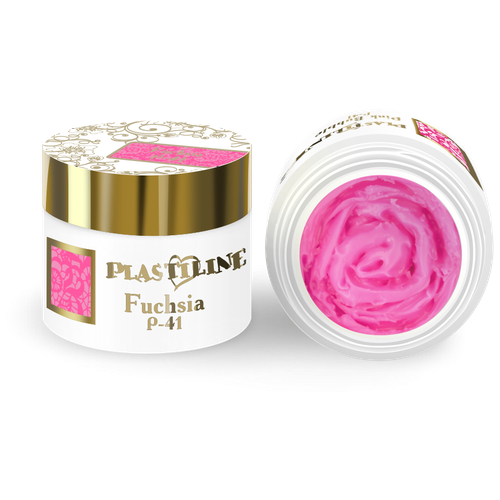 Гель-пластилин для лепки на ногтях, гель для дизайна, цвет насыщенный ярко-розовый P-41 Fuchsia, 5 мл.