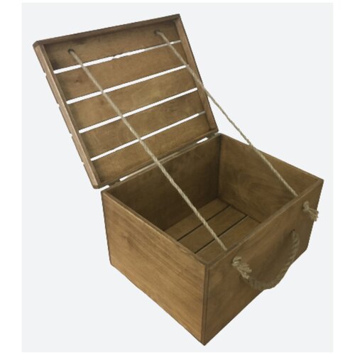 Деревянный подарочный ящик ZELwoodBOX, ящик для хранения, 37х30х23,5 см, дуб