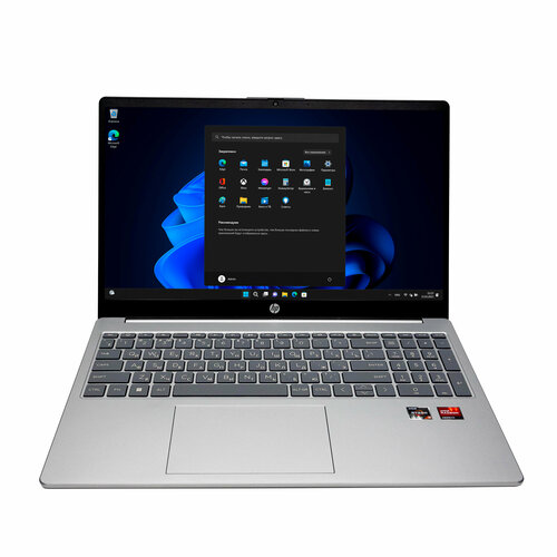 Ноутбук HP Laptop 15 15.6" HD/AMD Ryzen 3-7320U 2.4ГГц/8Гб DDR4 RAM/512Гб SSD/AMD Radeon Graphics/Windows 11 Pro/Русская клавиатура
