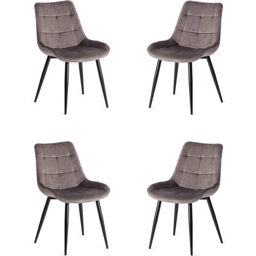 Комплект стульев TetChair ABRUZZO ( mod. 8060 ), светло-серый /черный