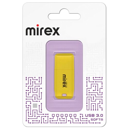 Флеш накопитель 8GB Mirex Softa, USB 3.0, Желтый