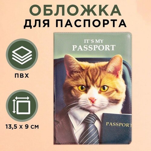 Обложка для паспорта UNKNOWN, зеленый