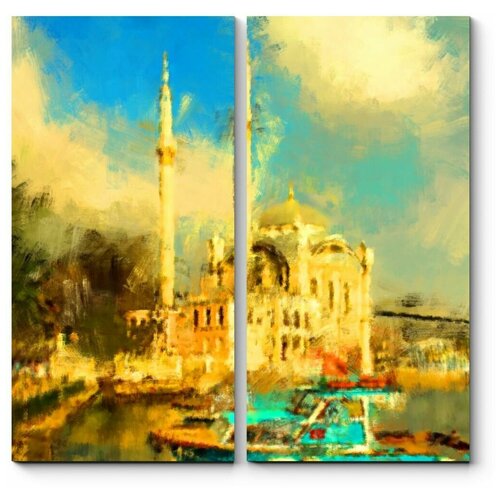 Модульная картина Стамбул маслом 90x90