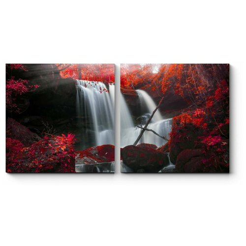Модульная картина Осенний водопад в Таиланде 60x30