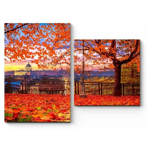 Модульная картина Осенний парк в Ватикане, Рим 40x30