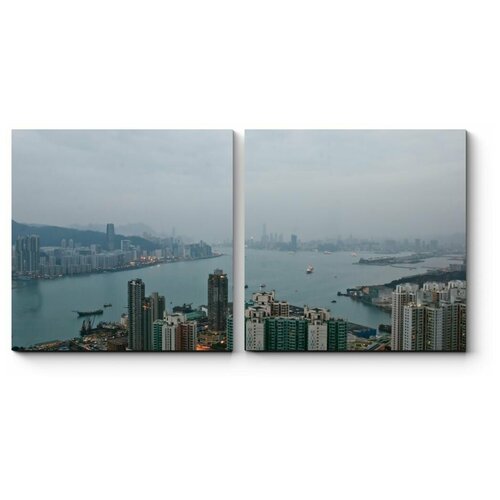 Модульная картина Пробуждающийся Гонконг180x90