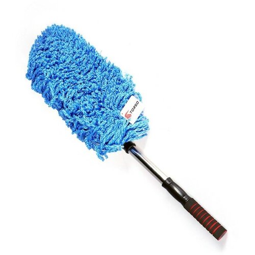 Щётка TORSO для удаления пыли, 72 см, микрофибра, телескопическая ручка, синяя