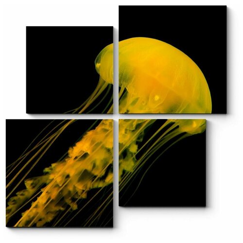 Модульная картина Золотая медуза90x90