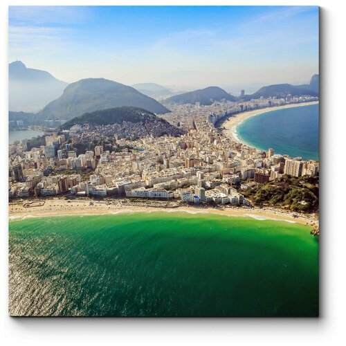 Модульная картина Пролетая над солнечным Рио-де-Жанейро 30x30