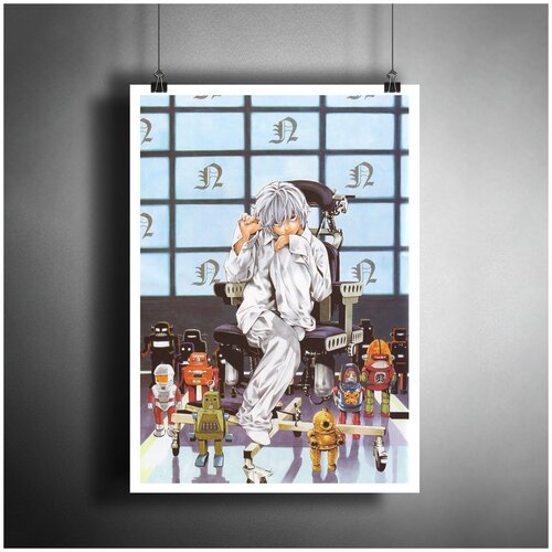 Постер плакат для интерьера "Аниме: DEATH NOTE - NEAR. Тетрадь смерти - нейт ривер"/ Декор дома, офиса, бара. A3 (297 x 420 мм)