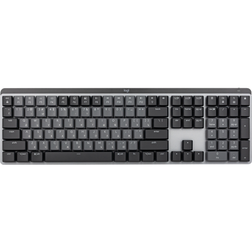 Беспроводная клавиатура Logitech MX Mechanical tactile quiet, графитовый, английская/русская (ISO), 1 шт.