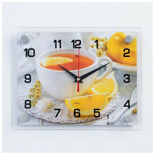 Часы настенные, серия: Кухня, "Чай с лимоном", 20 х 26 см