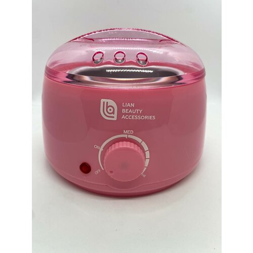 LiAN Beauty Accessories Воскоплав баночный розовый/Воскоплав для депиляции/Разогреватель воска/Нагреватель для воска(пасты для депиляции с термостатом) 400 мл