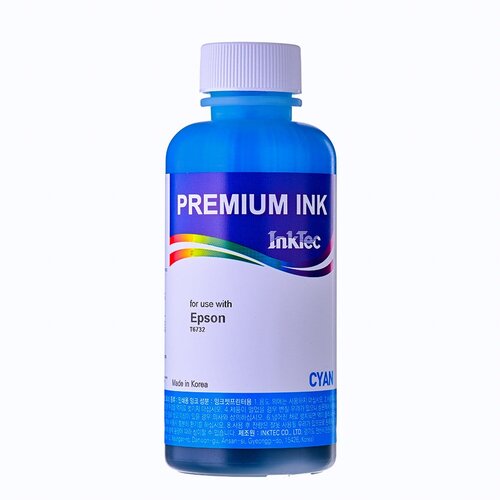 Чернила InkTec E0017 100MС Cyan (голубой) для принтера Epson T6732/T6642 (L800, L1800, L810, L815, L850, L805), для струйного принтера, совместимый