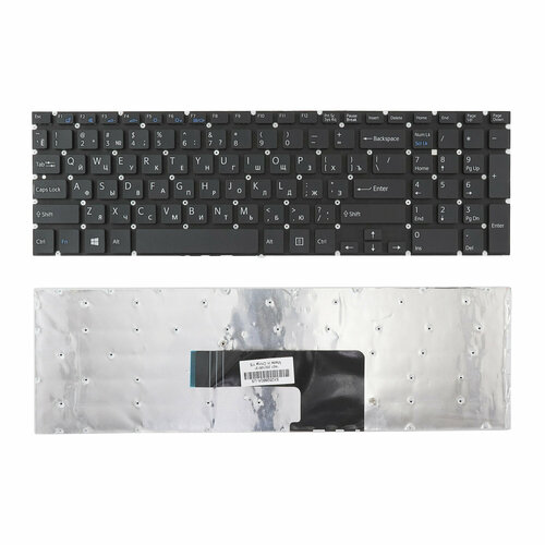 Клавиатура для ноутбука Sony SVF15 черная без рамки