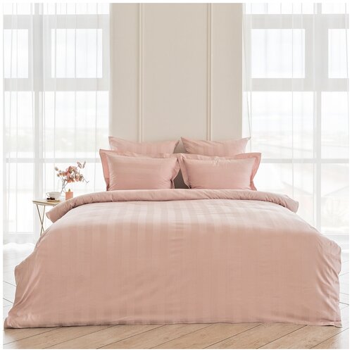 Комплект постельного белья La Prima постельное бельё мако-сатин розовая камея, размер 2 спальный (175x215см)