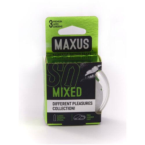 Презервативы в железном кейсе MAXUS Mixed - 3 шт.