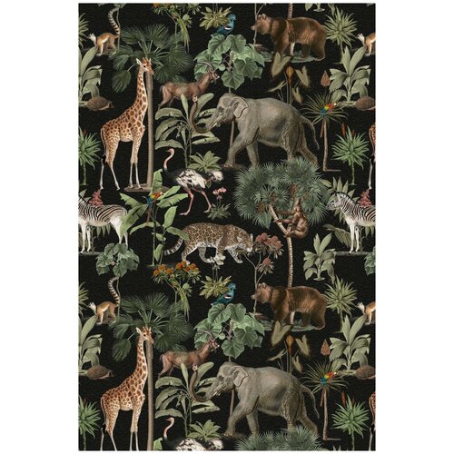 Постер / Плакат / Картина Джунгли - Животные джунглей 90х120 см в подарочном тубусе