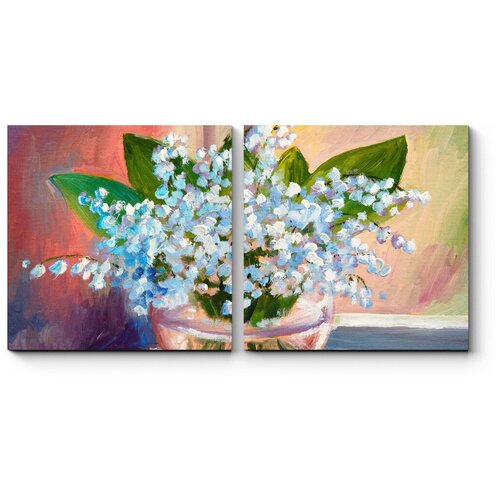 Модульная картина Весны прекрасные цветы 60x30