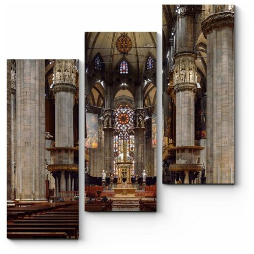 Модульная картина Внутри Миланского собора60x64