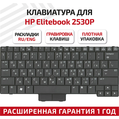 Клавиатура (keyboard) PK1303B0200 для ноутбука HP Compaq 2510p, EliteBook 2530p, черная